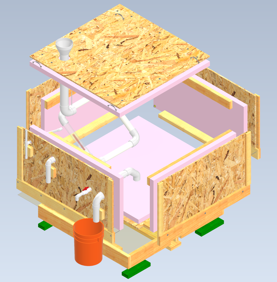 Poly-panel Household digester, with stand and bucket | The Complete ...
