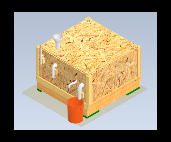 Poly-panel Household digester, with stand and bucket | The Complete ...